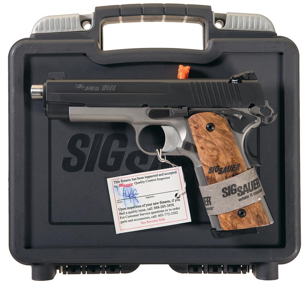Sig Sauer 1911 Revolution TTT Semi-Automatic Pistol with Case | Rock ...