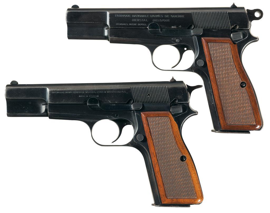 Two Belgian Manufactured Hi-Power Semi-Automatic Pistols | Rock Island ...