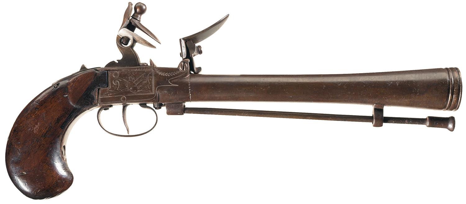 Flintlock Boxlock Pistol with Flared Blunderbuss Style Barrel | Rock ...
