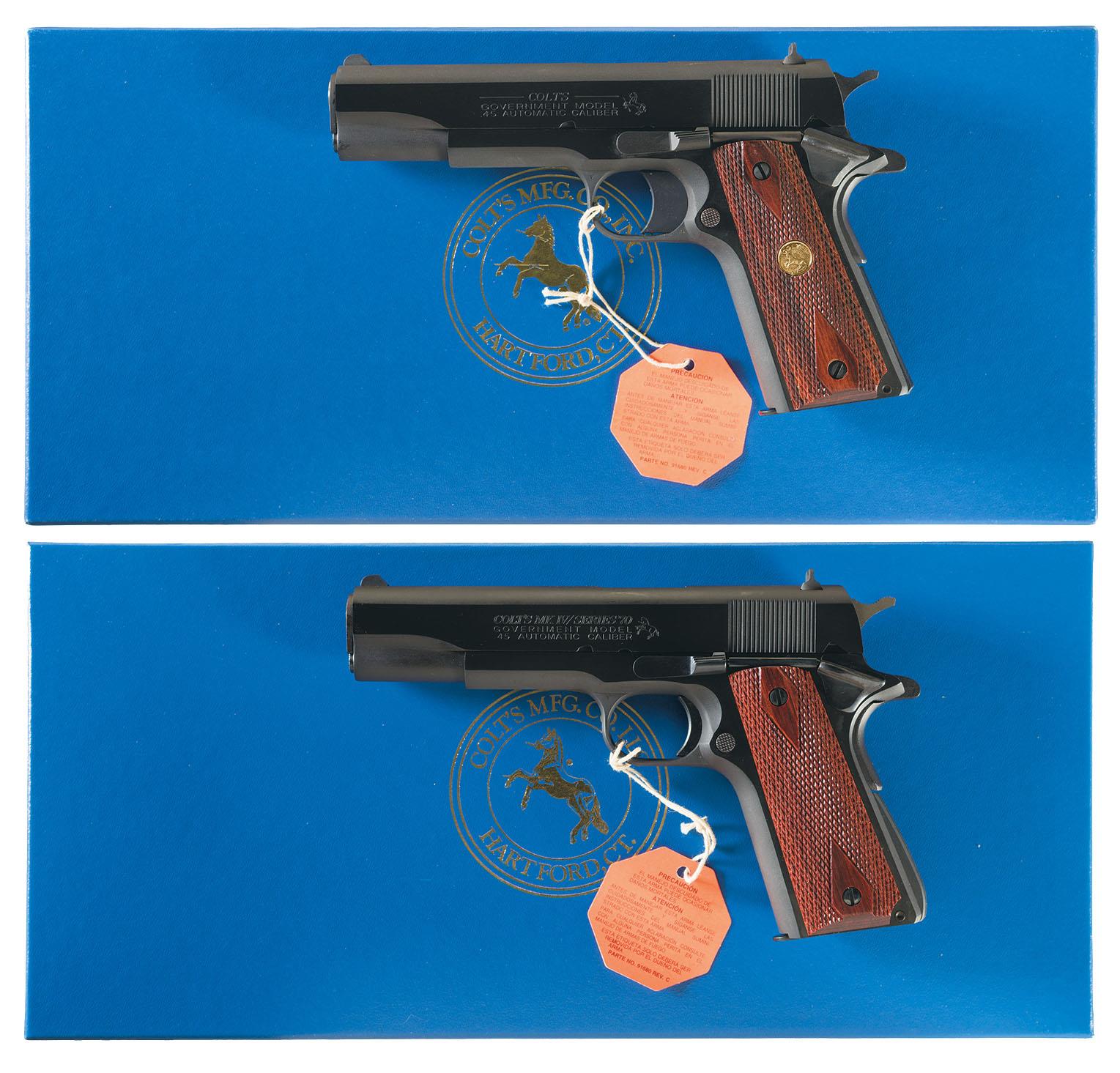 Two Boxed Colt Semi-Automatic Pistols | Rock Island Auction