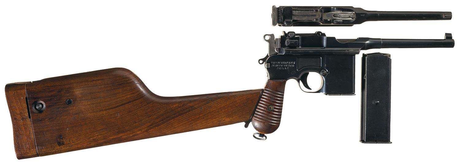 Mauser 1932 Schnellfeuer Pistol Machine gun 7.63 mm Mauser auto | Rock ...