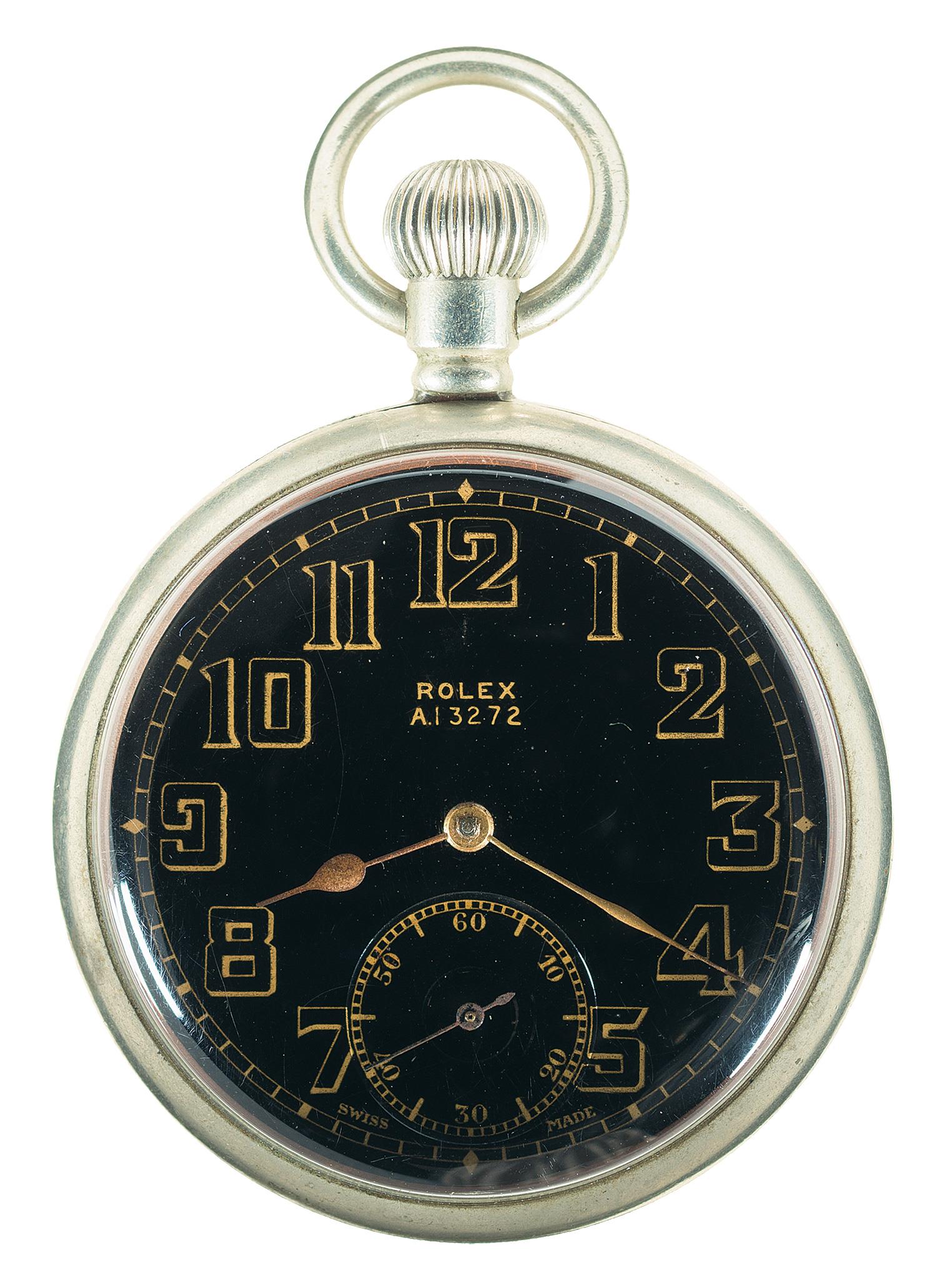 British Royal Air Force Swiss Made Rolex Pocket Watch | Rock Island Auction