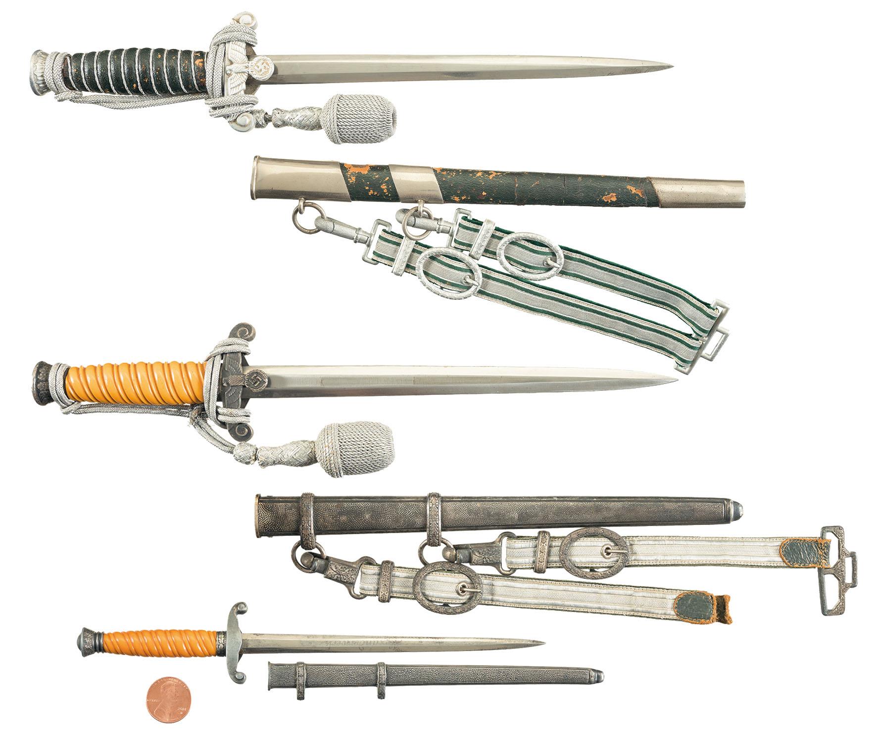 Land Customs German Daggers, Early Army Dagger and One Miniature | Rock ...