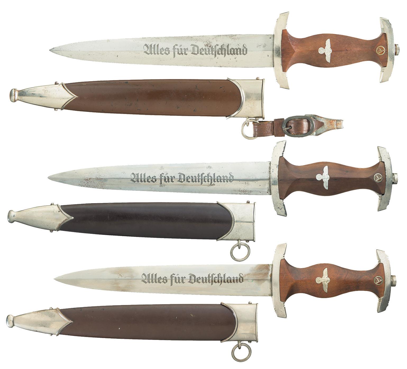 Three SA-Pattern Daggers with Sheaths | Rock Island Auction