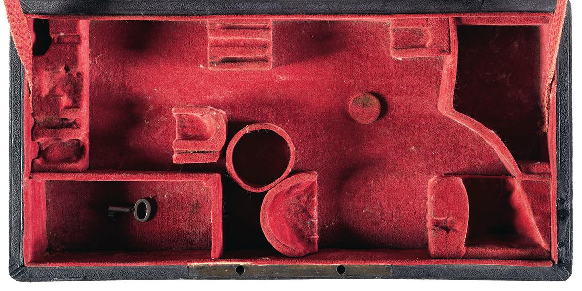 Vintage Leather Presentation Case with Fitted Red Velvet Interio | Rock ...