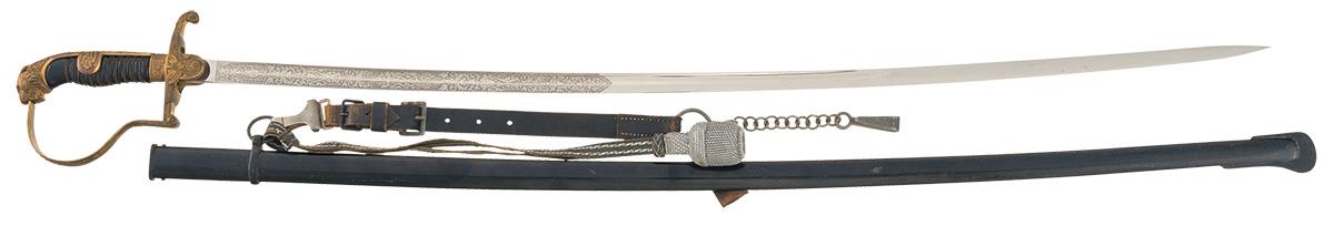 Esser & Company Nazi German Officer's Sword, Decorated as a 1935 | Rock ...