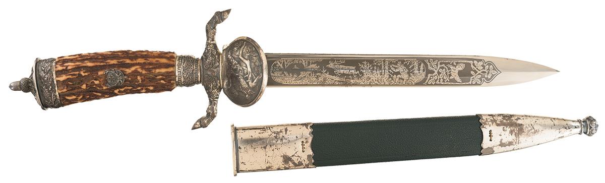 Short Deluxe Eickhorn German National Hunting Association Dagger | Rock ...