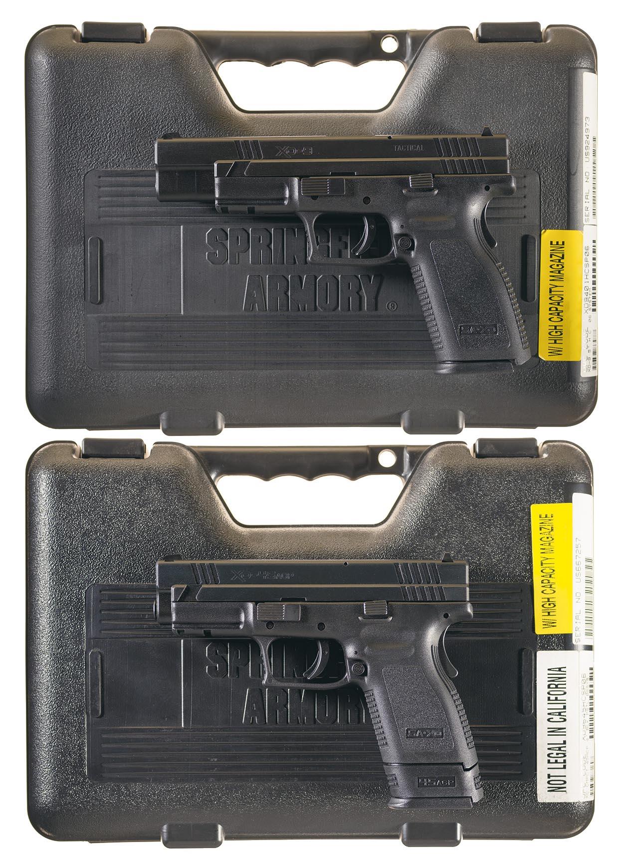 Two Springfield Armory XD Series Pistols w/ Cases | Rock Island Auction