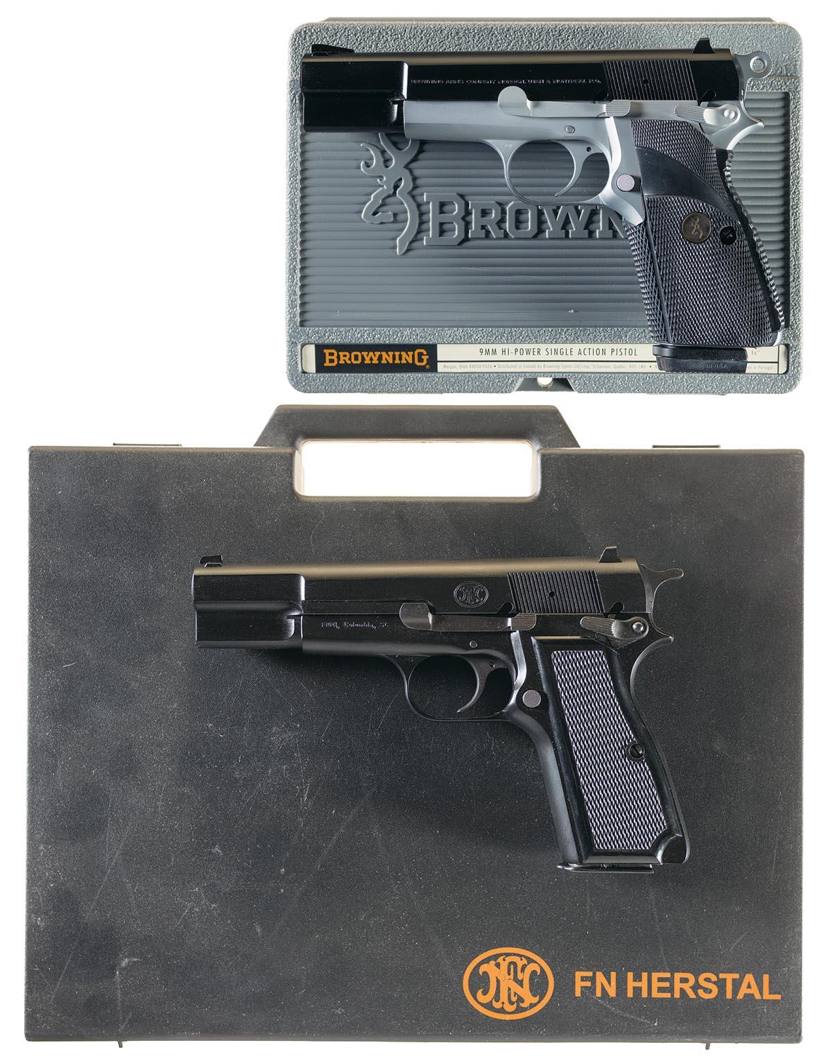 Two Hi-Power Model Semi-Automatic Pistols w/ Cases | Rock Island Auction