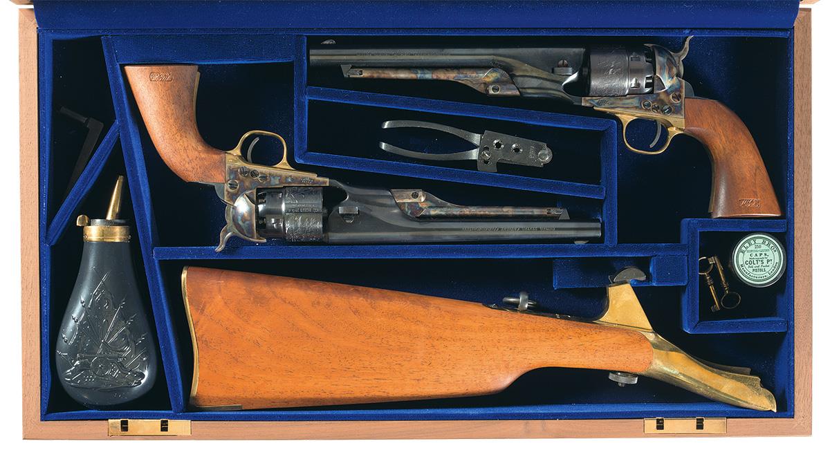 Cased Colt U.S. Cavalry Commemorative 1860 Army Revolver Set | Rock ...