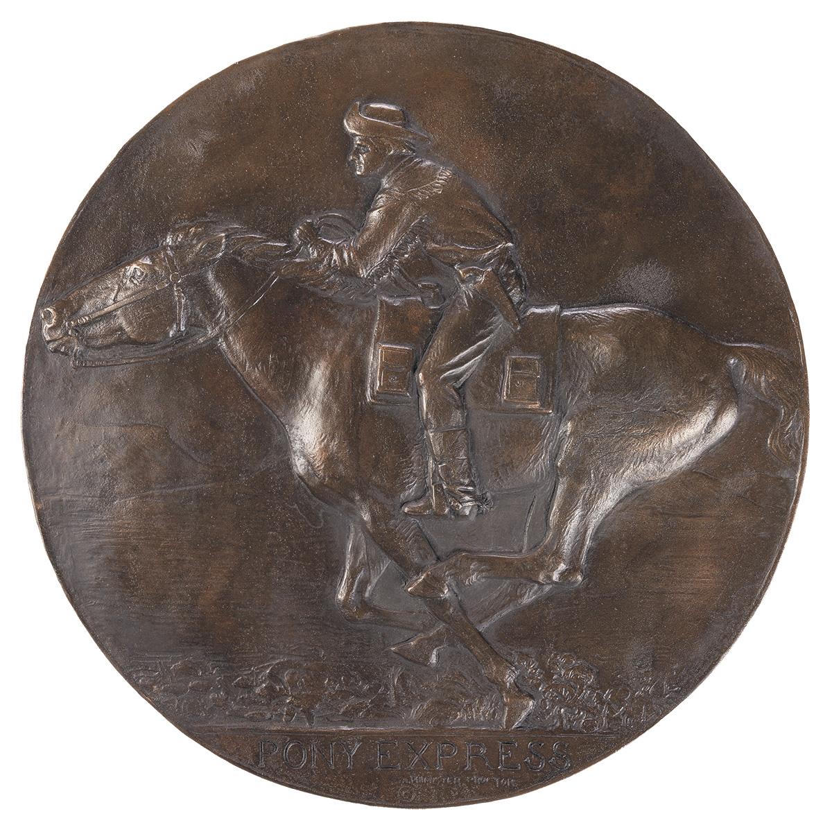 Pony Express Rider Bronze Plaque by Alexander Phimister Proctor | Rock ...