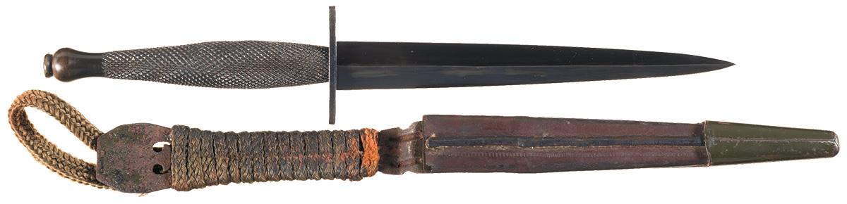 OSS Commando Dagger with 'Pancake Flipper' Sheath | Rock Island Auction