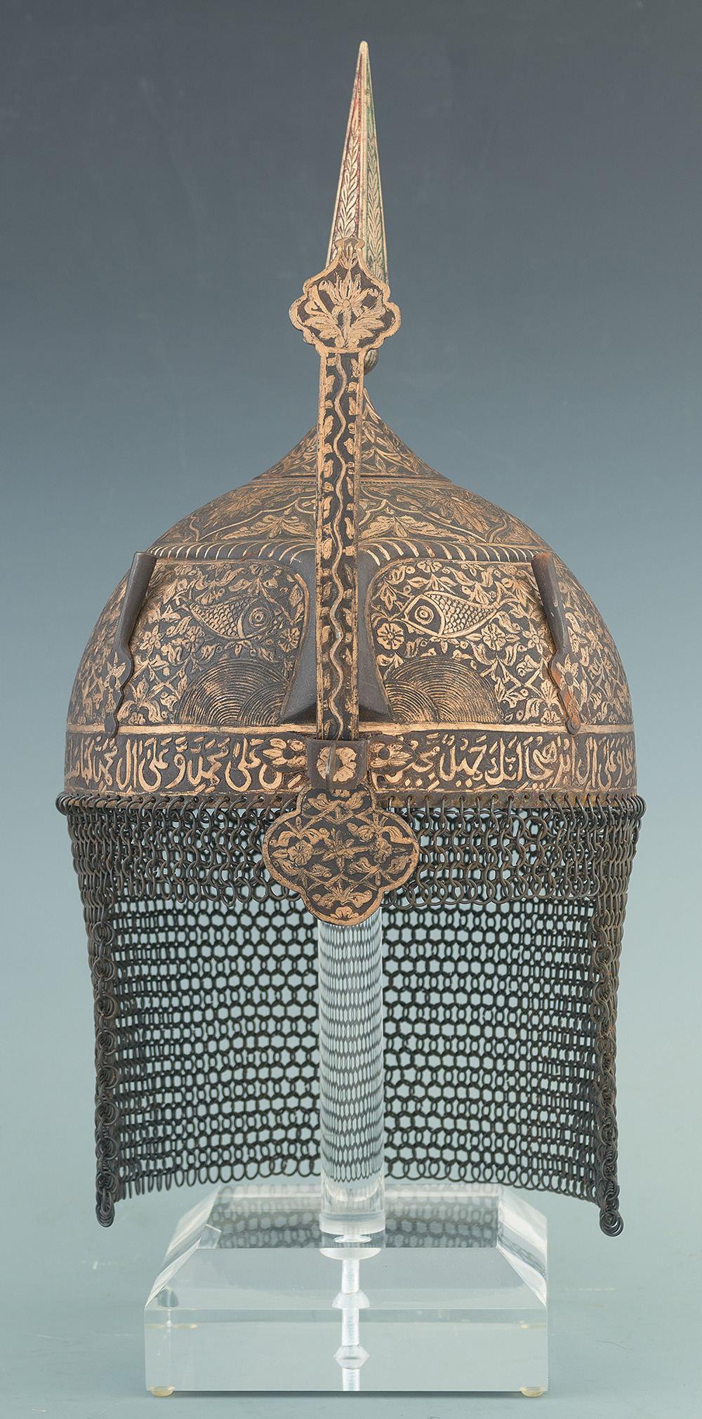 Indo-Persian Style Helmet and Vambraces with Gold Accents | Rock Island ...