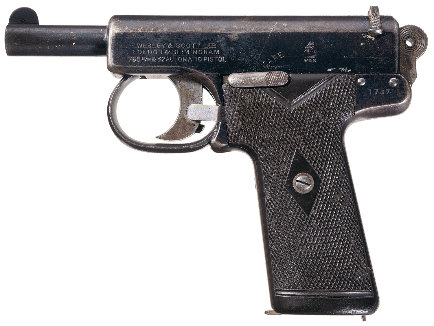 Webley & Scott Transitional Model 1905 Semi-Automatic Pistol | Rock ...