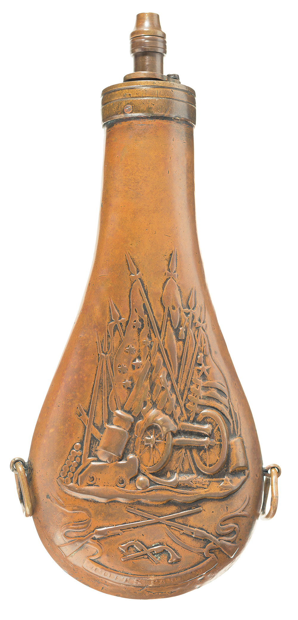 Rare Martially Inspected Colt Dragoon Powder Flask | Rock Island Auction