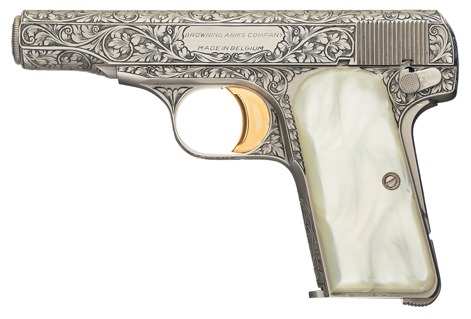 Engraved Belgium Browning Renaissance Model 380 Pistol | Rock Island ...
