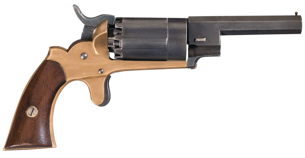 Scarce John Walch Ten Shot Pocket Percussion Revolver | Rock Island Auction