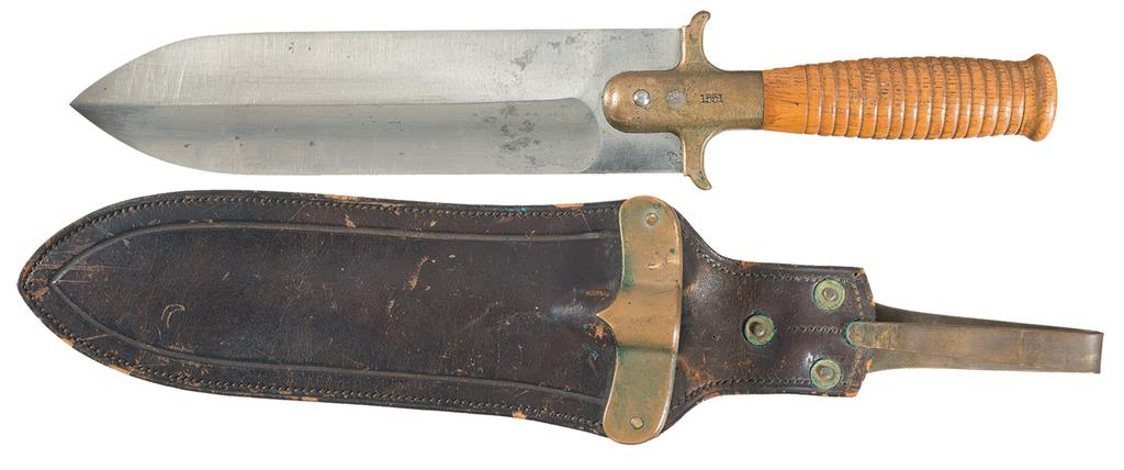 Fine U.S. Springfield Model 1880 Hunting Knife with Sheath | Rock ...