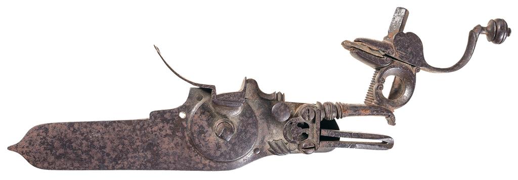 Detached German Wheelock Lock Plate Assembly | Rock Island Auction