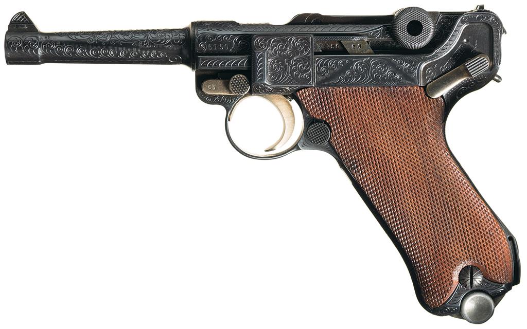 Engraved Mauser Luger Pistol with Matching Magazine | Rock Island Auction