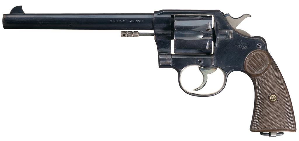 Excellent Colt New Service Double Action 45 Long Colt Revolver | Rock ...