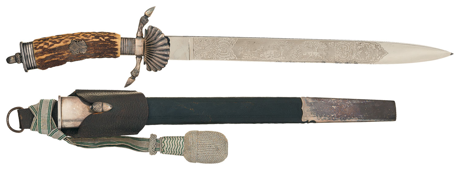 Excellent Nazi German National Hunting Association Dagger with S | Rock ...