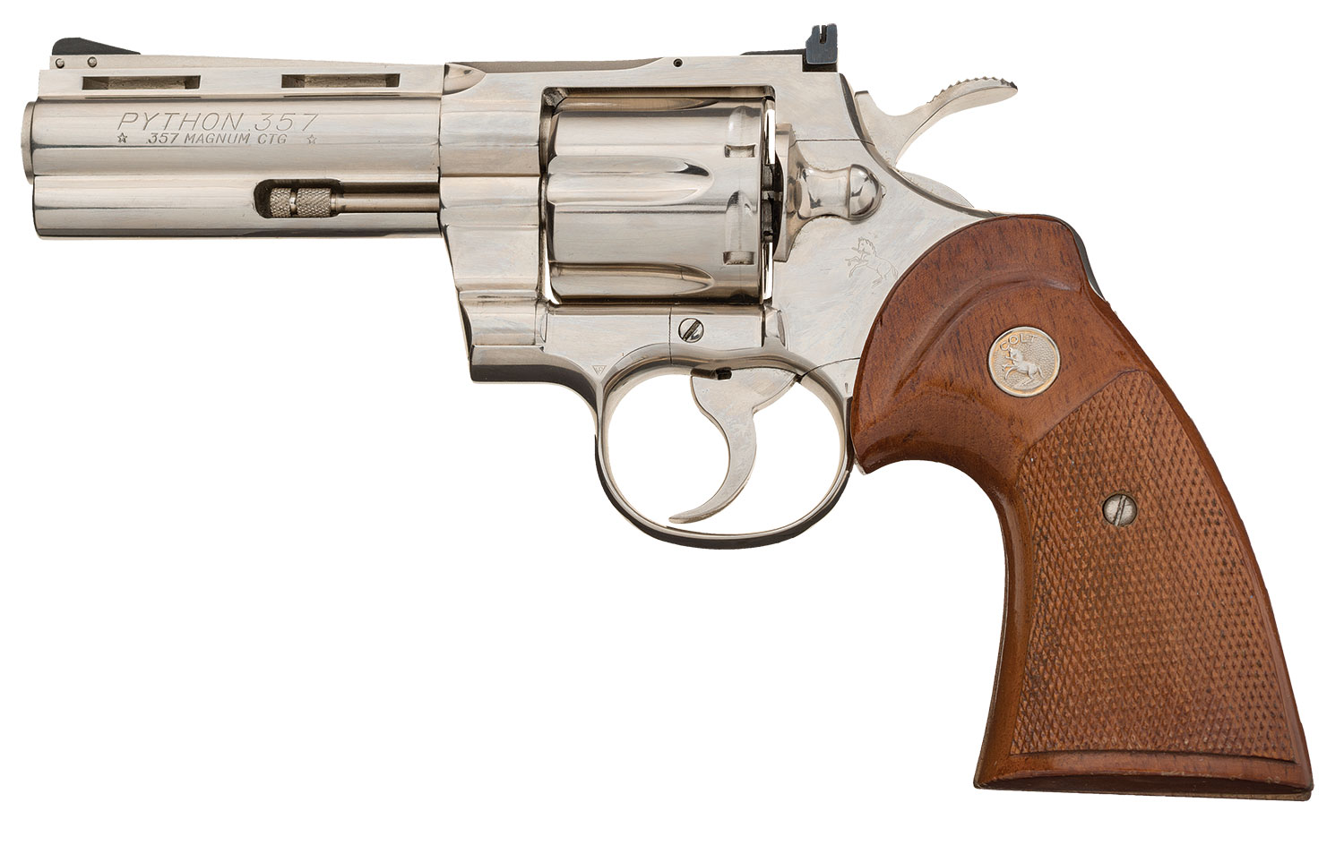 Nickel Plated Colt Python Double Action Revolver | Rock Island Auction