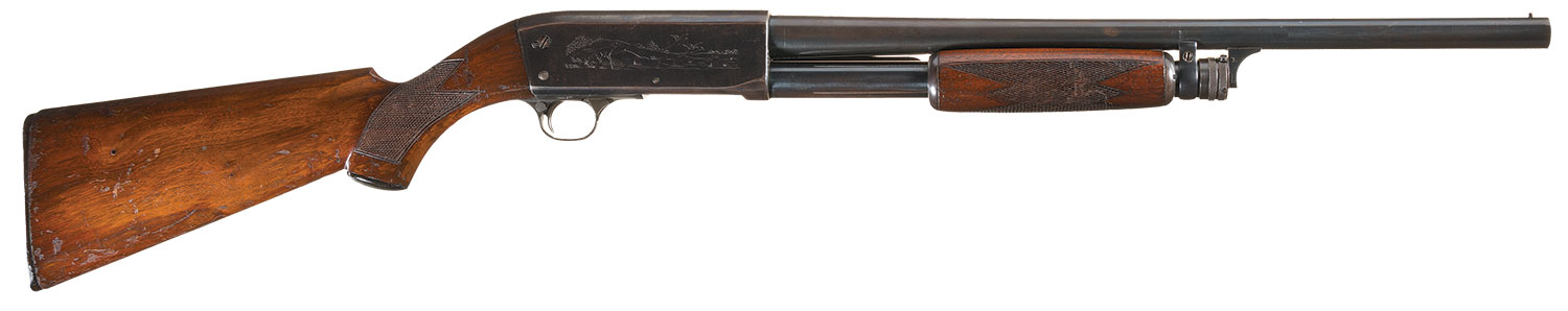 Scarce U.S. Ithaca Model 37 Slide Action Riot Shotgun | Rock Island Auction