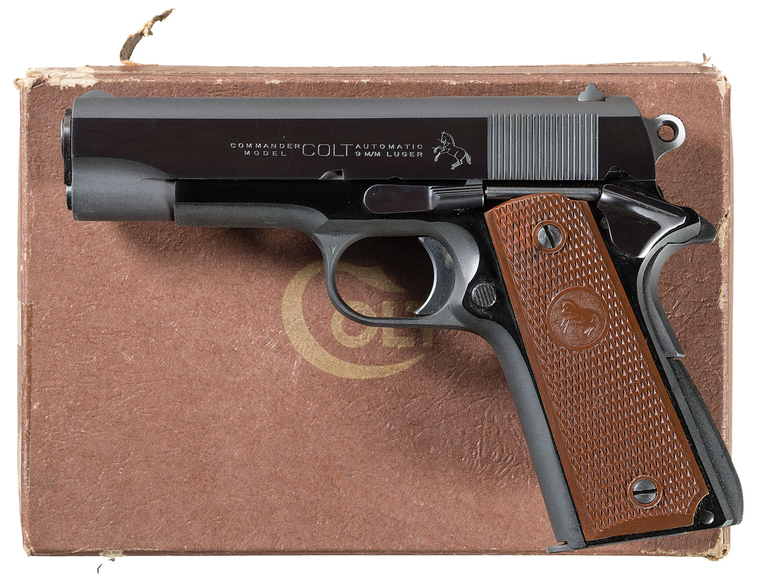Early Colt Lightweight Commander Semi-Automatic Pistol with Box | Rock ...