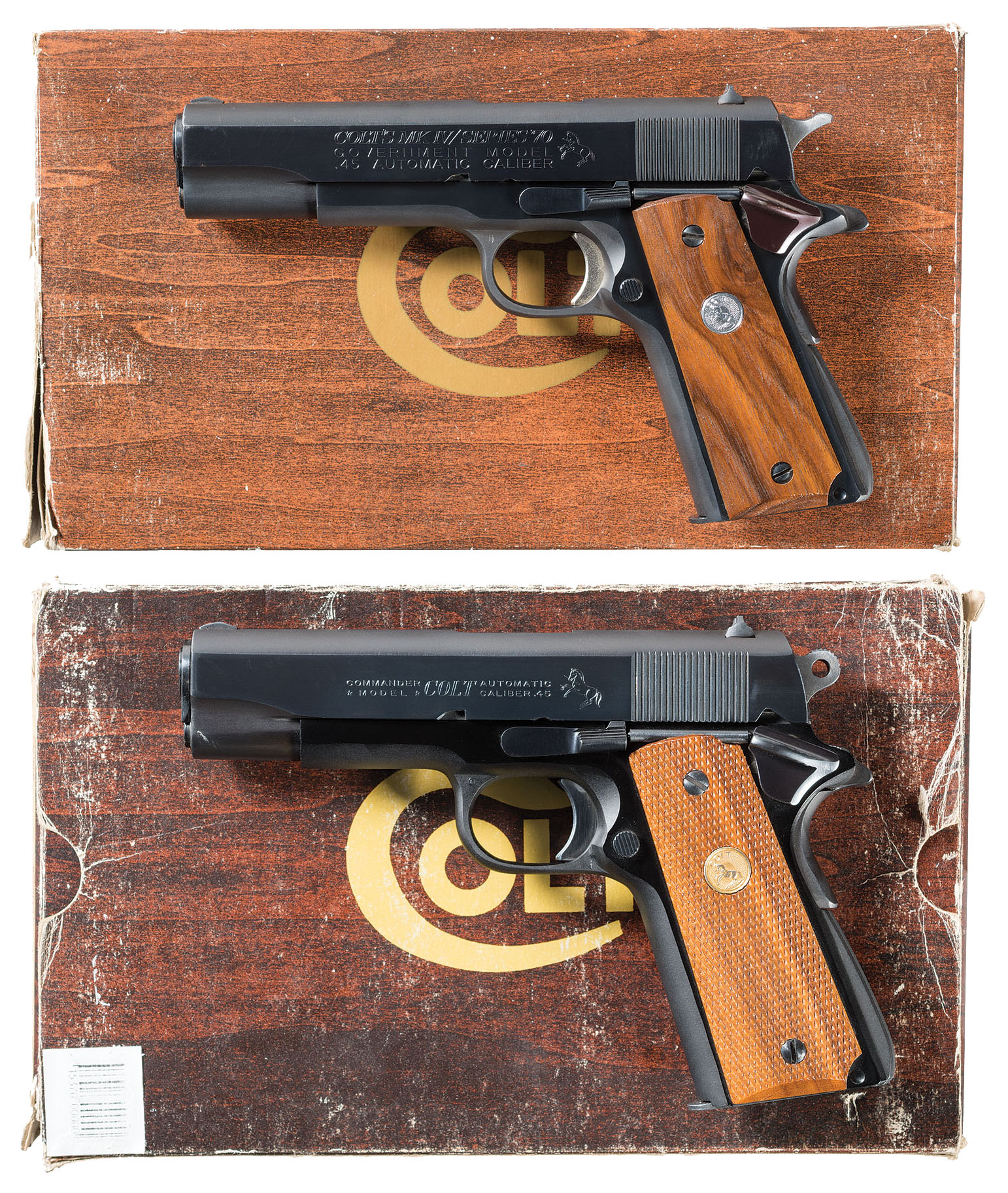 Two Colt Semi-Automatic Pistols w/ Boxes | Rock Island Auction