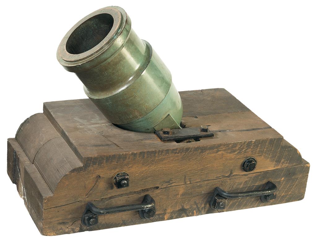 Rare, Cyrus Alger & Co. Model 1841, 24 Pound Coehorn Mortar with | Rock ...