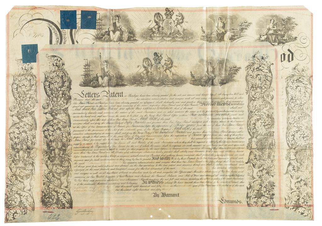 Historic 1853 and 1856 Dated Samuel Colt English Letters Patent | Rock ...