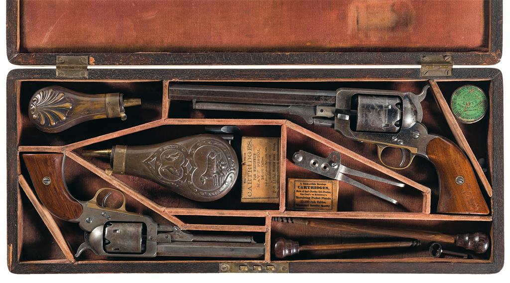 Cased Set of Two Whitney Percussion Revolvers w/ Accessories | Rock ...