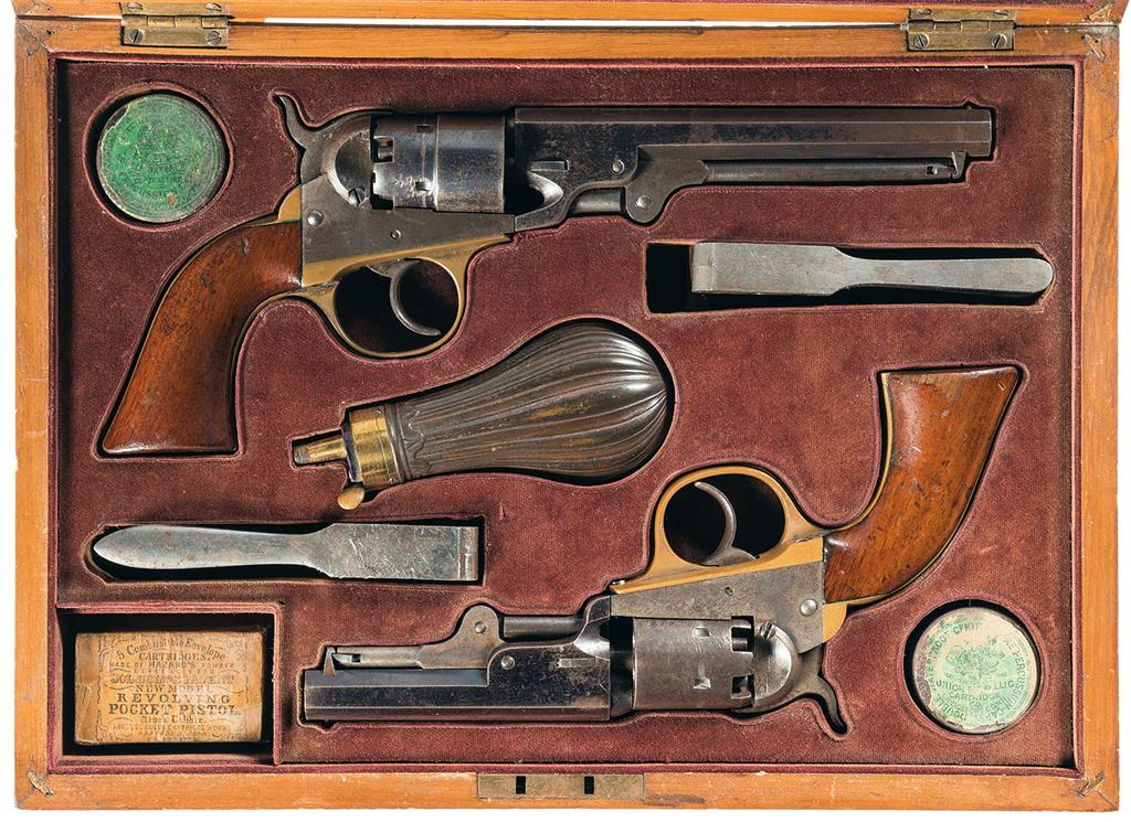 Cased Set of Two Cooper Firearms Co. DA Percussion Revolvers Ins | Rock ...