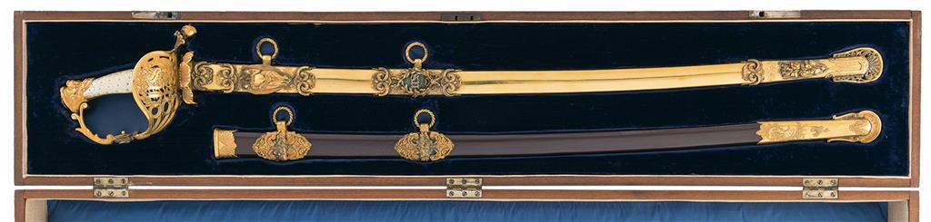 Historic Diamond Monogrammed Honor Sword with Case and Extra Sca | Rock ...