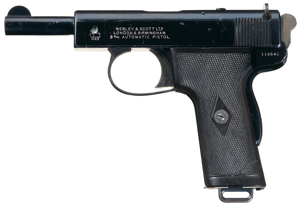 Webley & Scott Ltd 1909 Pistol 9 mm browning | Rock Island Auction
