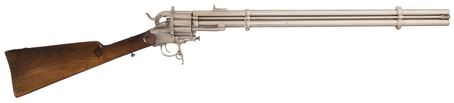 Extremely Rare Belgian LeMat Centerfire Revolving Carbine | Rock Island ...