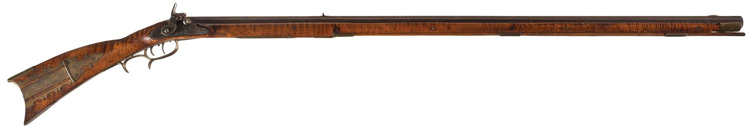 A. Daniels Signed Percussion Pennsylvania Long Rifle | Rock Island Auction