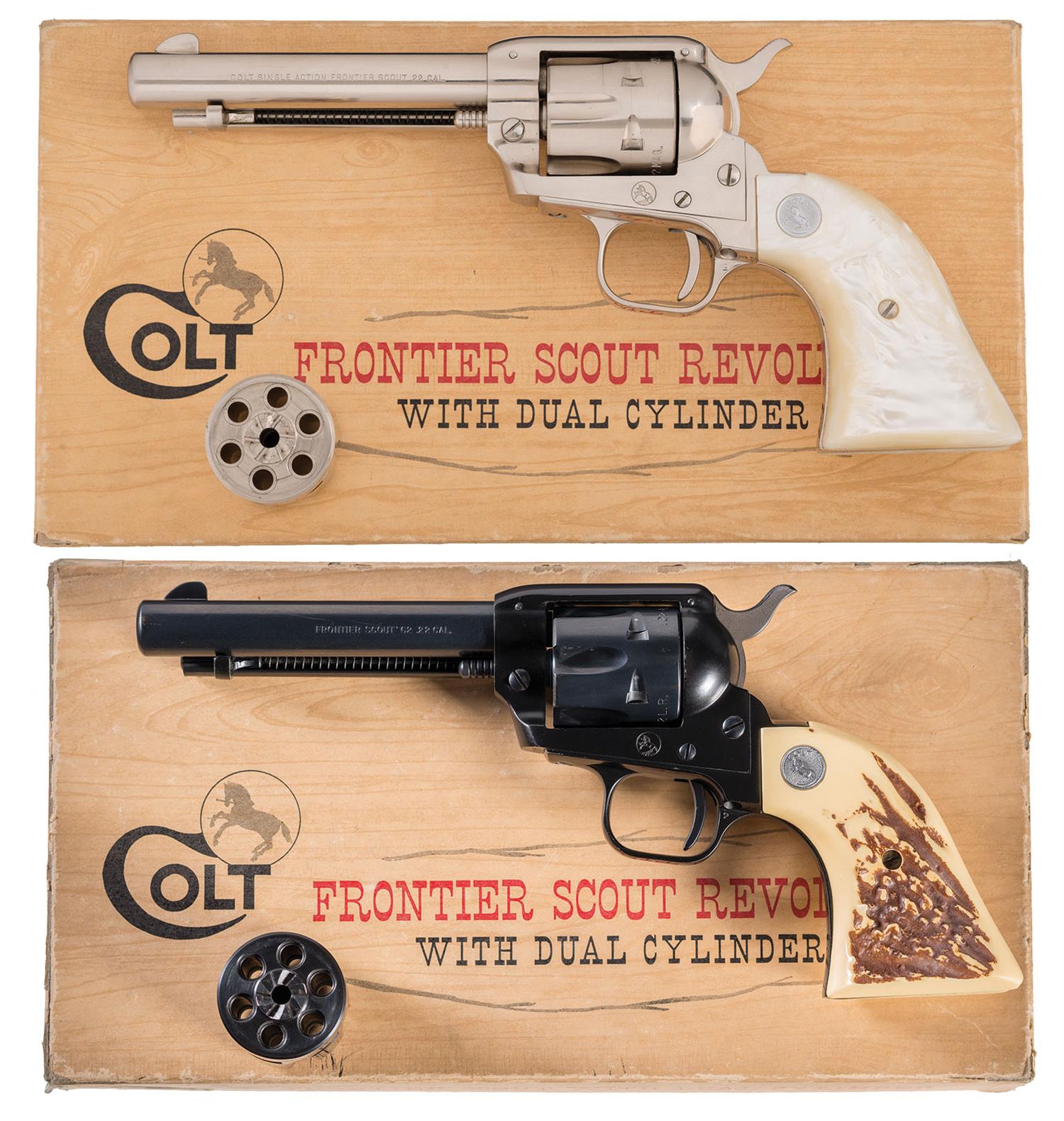 Two Boxed Colt Frontier Scout Dual Cylinder Single Action Revolv | Rock ...