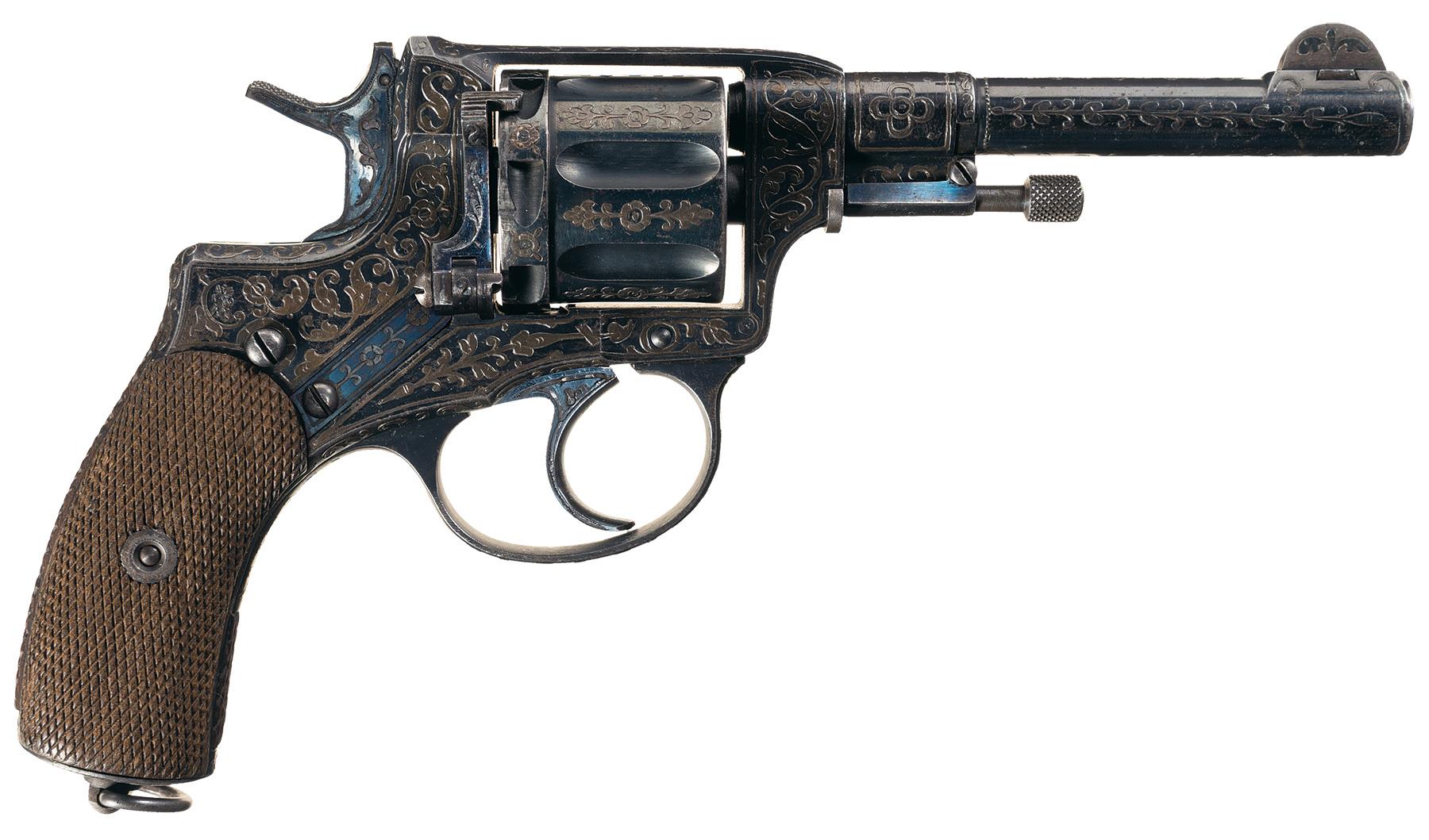 Silver Decorated Tula Arsenal Imperial Nagant Revolver, Pre-WWI | Rock ...