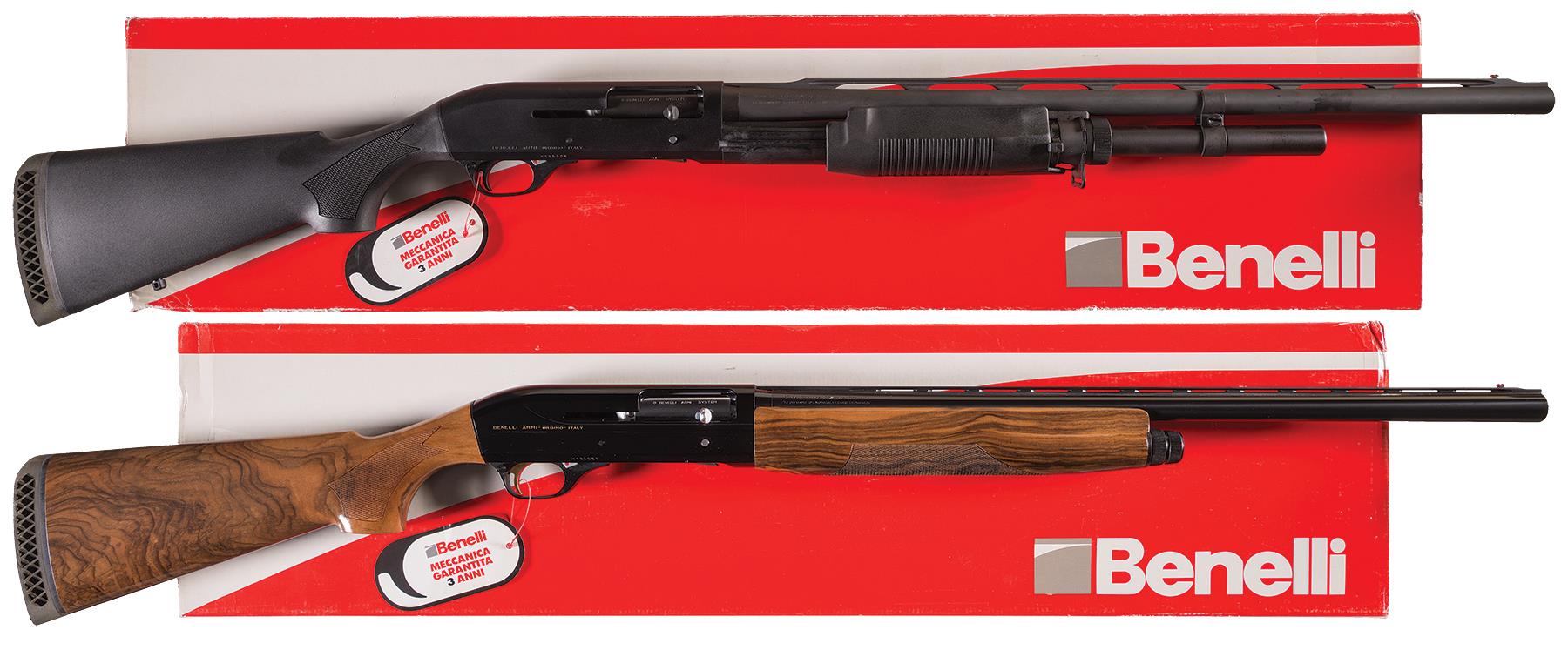 Two Benelli Shotguns with Boxes | Rock Island Auction
