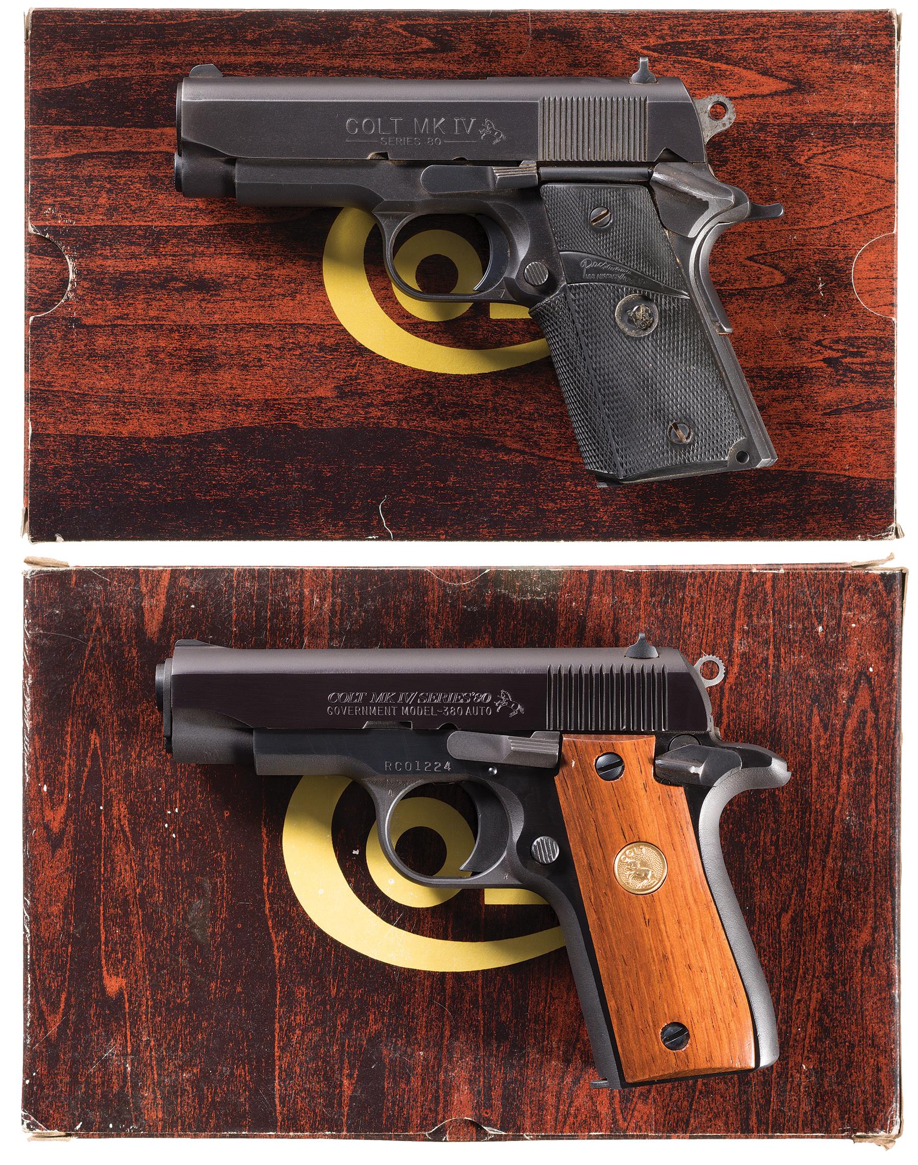 Two Colt Semi-Automatic Pistols with Boxes | Rock Island Auction