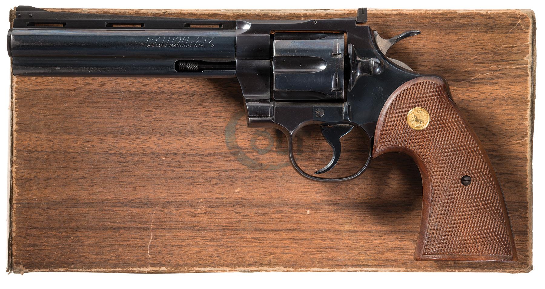 Early Production Colt Python Double Action Revolver with Box | Rock ...