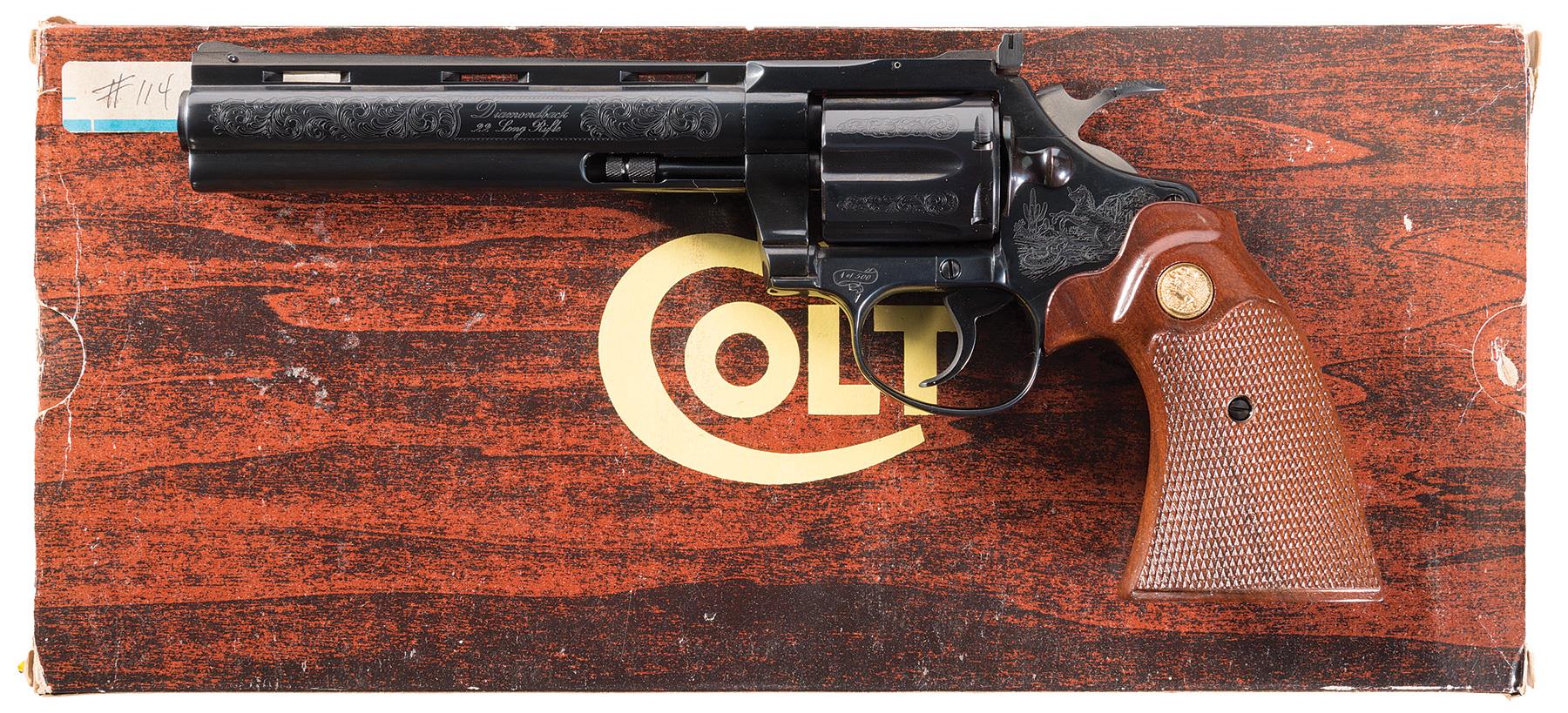 Colt Custom Shop Etched Diamondback Double Action Revolver | Rock ...