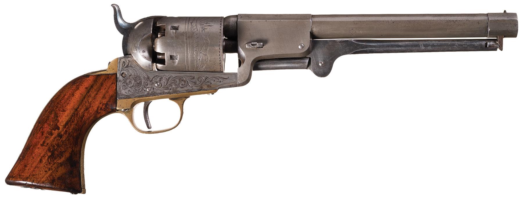 T. Auguste Colt Brevete Model 1851 Navy Percussion Revolver | Rock ...