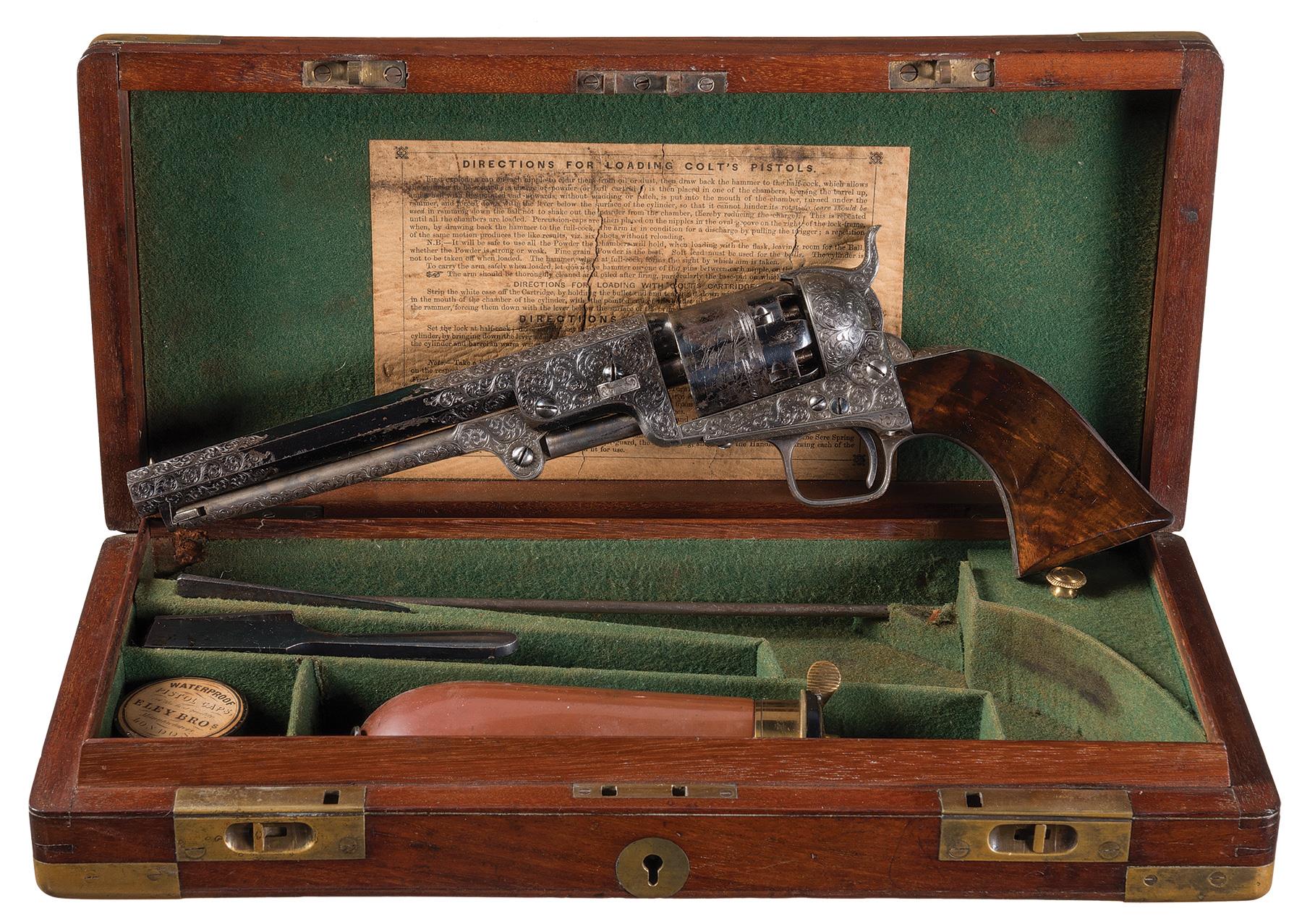 Colt Cased Revolver Engraved Colt London Model 1851 Navy | Rock Island ...