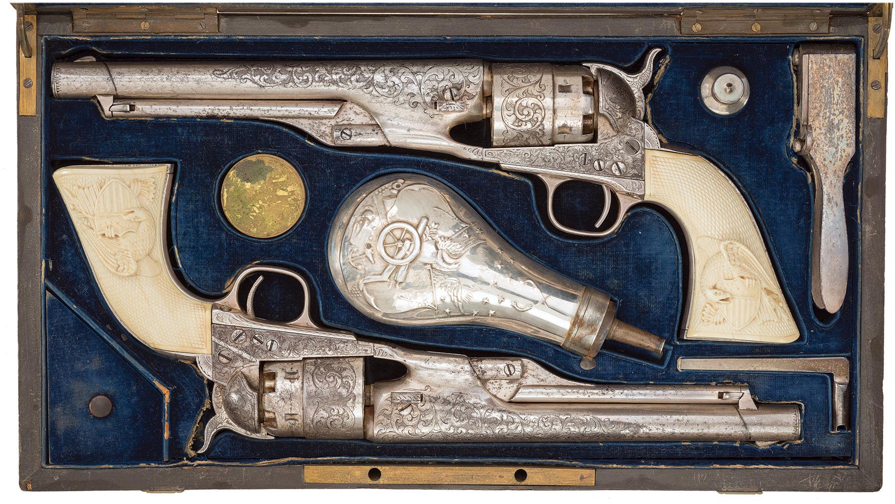 Cased Pair of New York Engraved Colt Model 1860 Army Revolvers | Rock ...