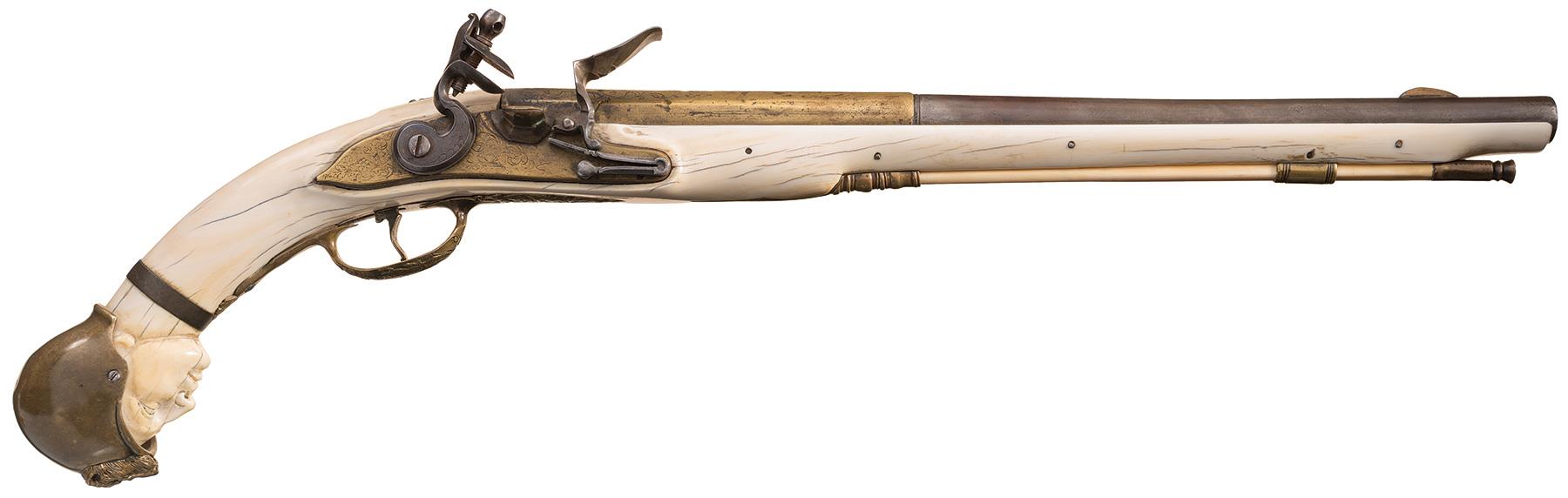 Carved Flintlock Pistol | Rock Island Auction