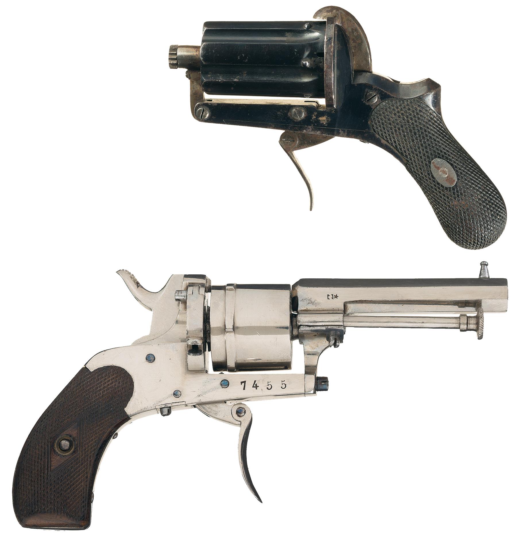 Lot of Two European Folding Trigger Double Action Revolvers | Rock ...