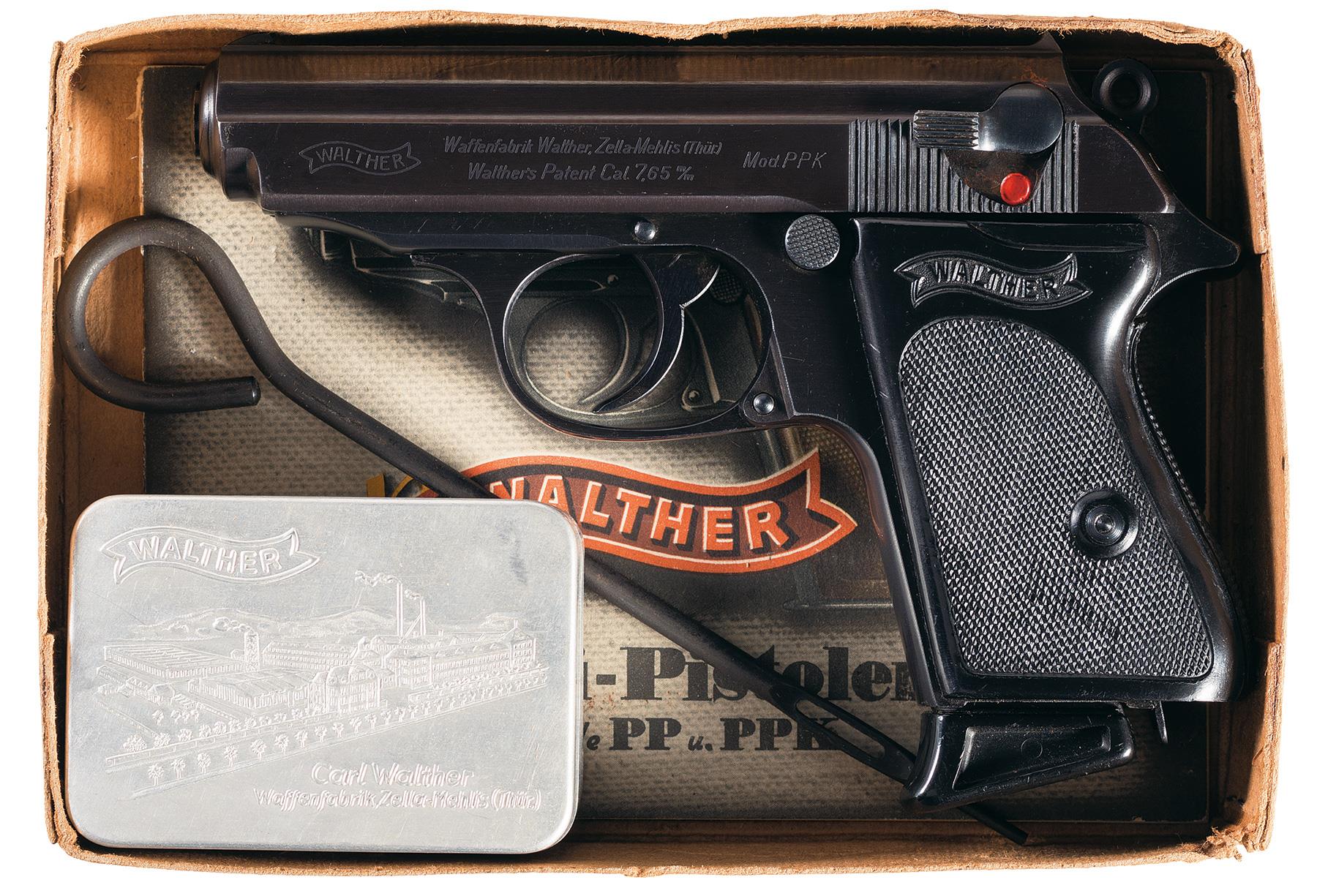Pre-War Walther PPK with PP Walther Box Manual and Accessories | Rock ...